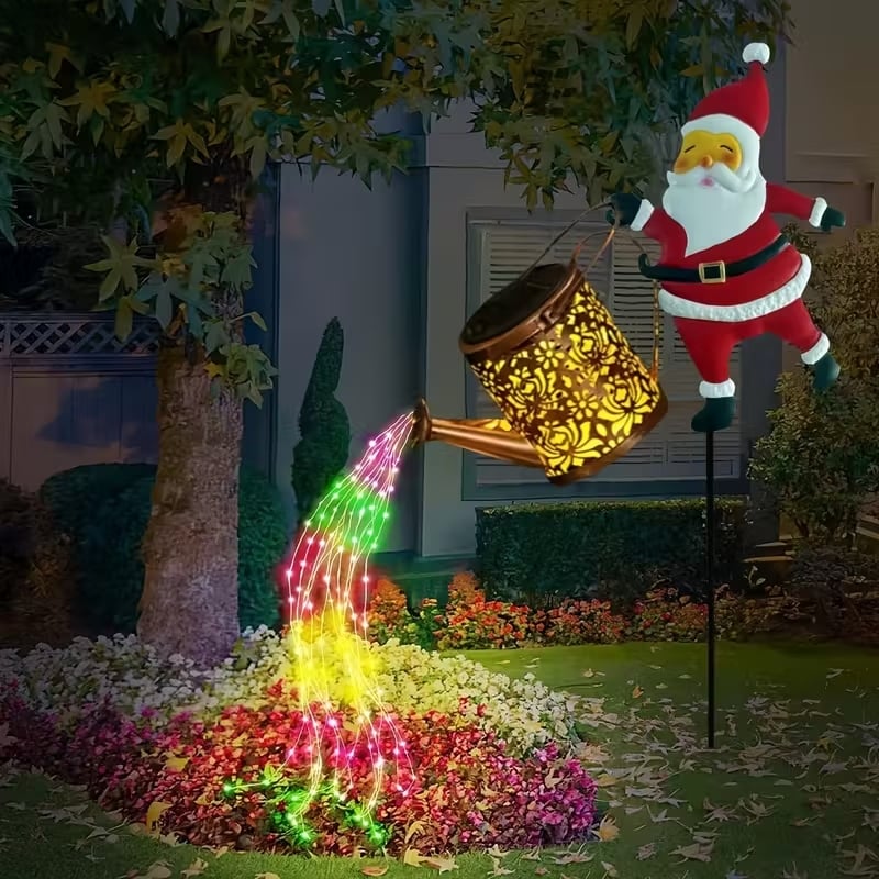 🎅 Ηλιακή λάμπα «Άγιος Βασίλης» – Μαγικό φως γεμίζει τον κήπο με εορτασ ...